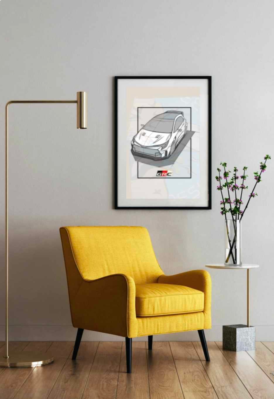 GR Corolla Artwork Automotive Posters Digital Print - Sketch [GR ...