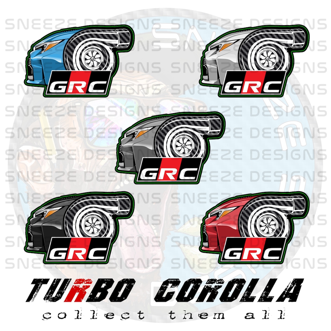 GR Corolla Stickers Turbo Chibi V2 3x3 Inches - Etsy