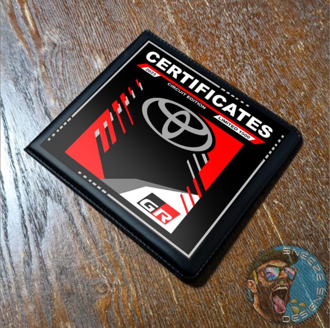 GR Certificate Case + Cover Overlay Sticker Vinyl Decal - Printed [GR ...
