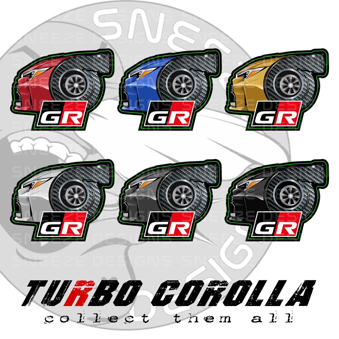 GR Corolla Stickers Automotive Decals Vinyl Digital Print - Etsy