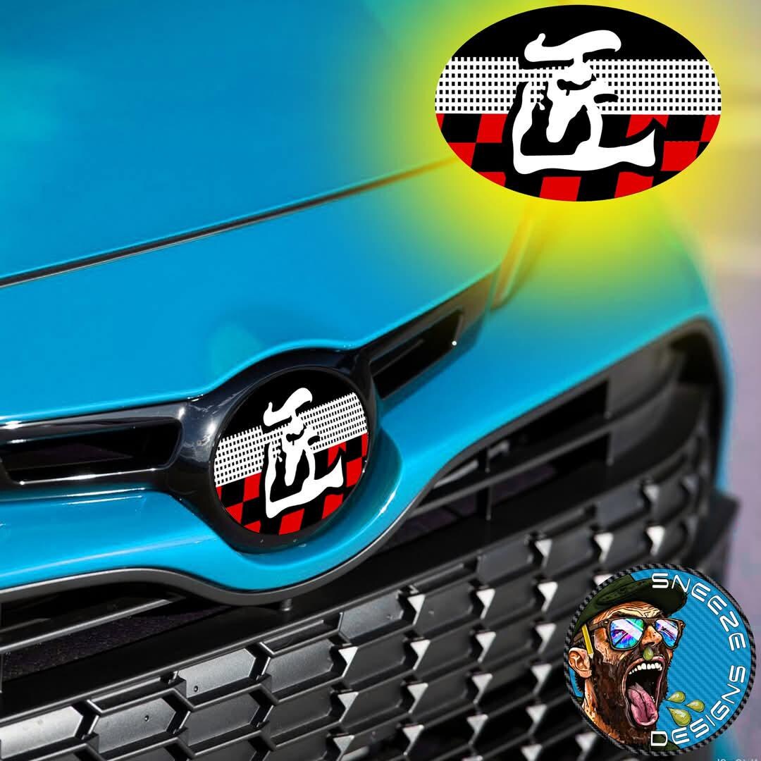 GR Corolla Toyota Emblem Decal - Shimoyama Emblem Overlay Badge Sticker ...