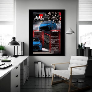 GR Corolla Poster Artwork Automotive Digital Download - (OR) - Prints ...