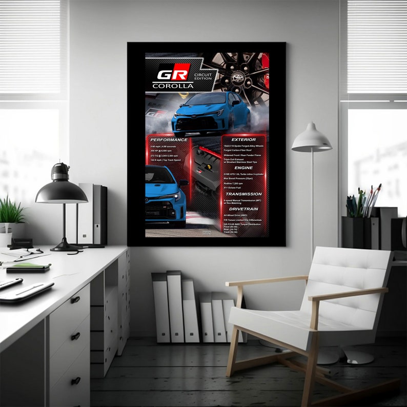 GR Corolla Poster Artwork Automotive Digital Download - (OR) - Prints ...