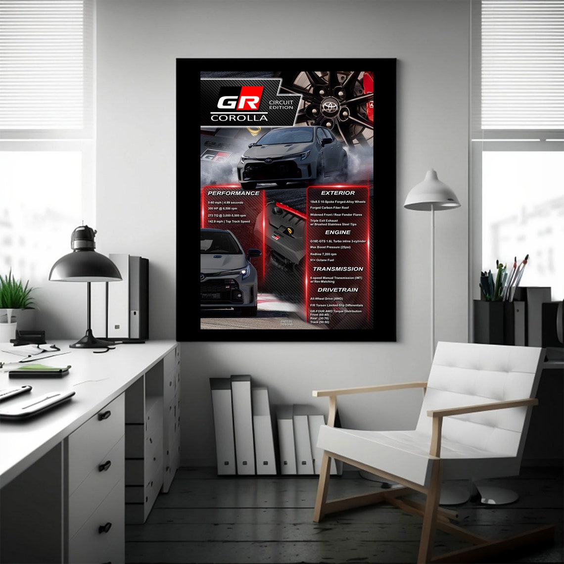 GR Corolla Poster Artwork Automotive Digital Download - (OR) - Prints ...