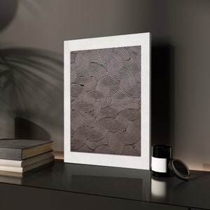 Spiral Textured Painting，3d Textured Minimalist Painting ，brown Wabi ...