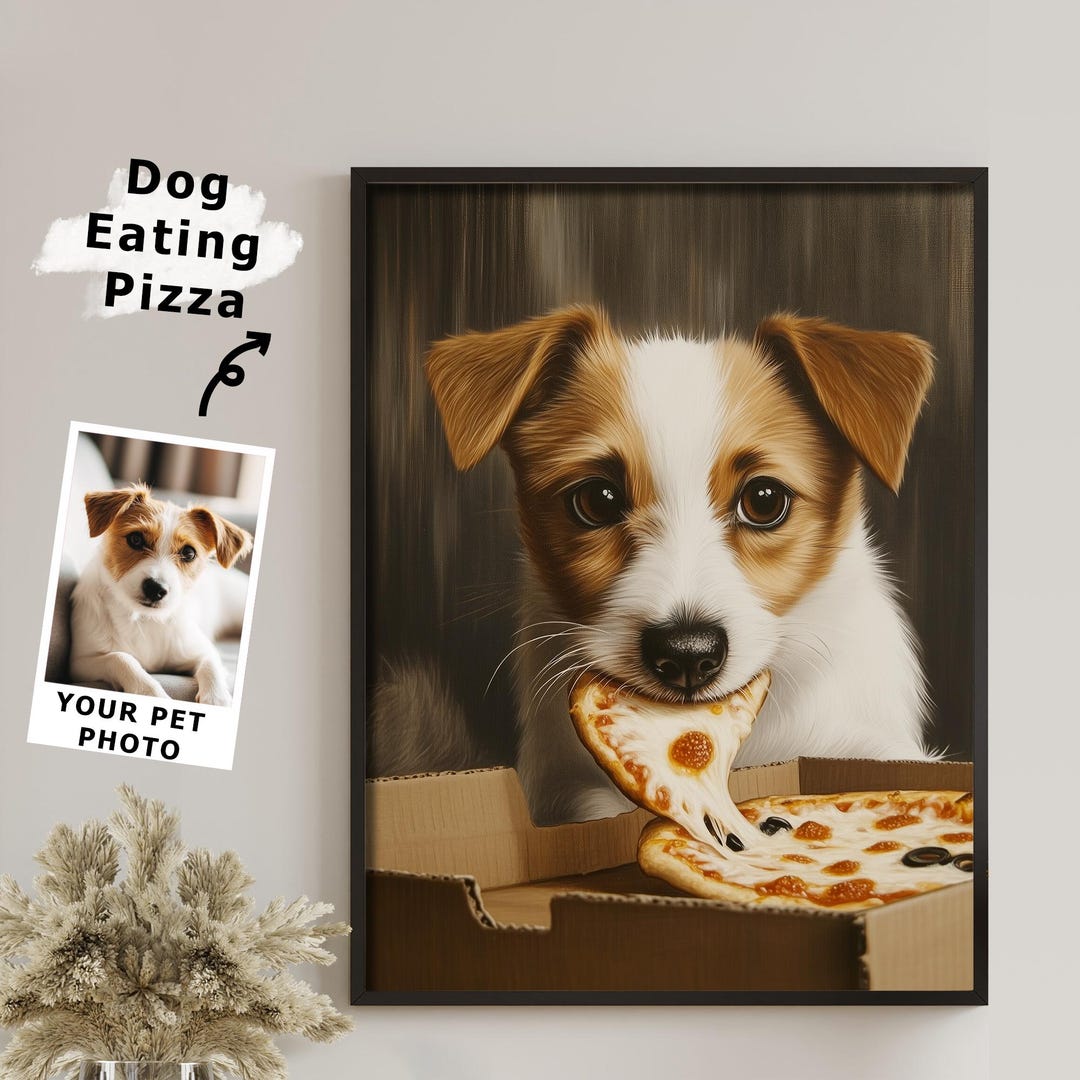 Custom Pet Portraits, Funny Dog Print, Custom Kitchen Dog Wall Art ...
