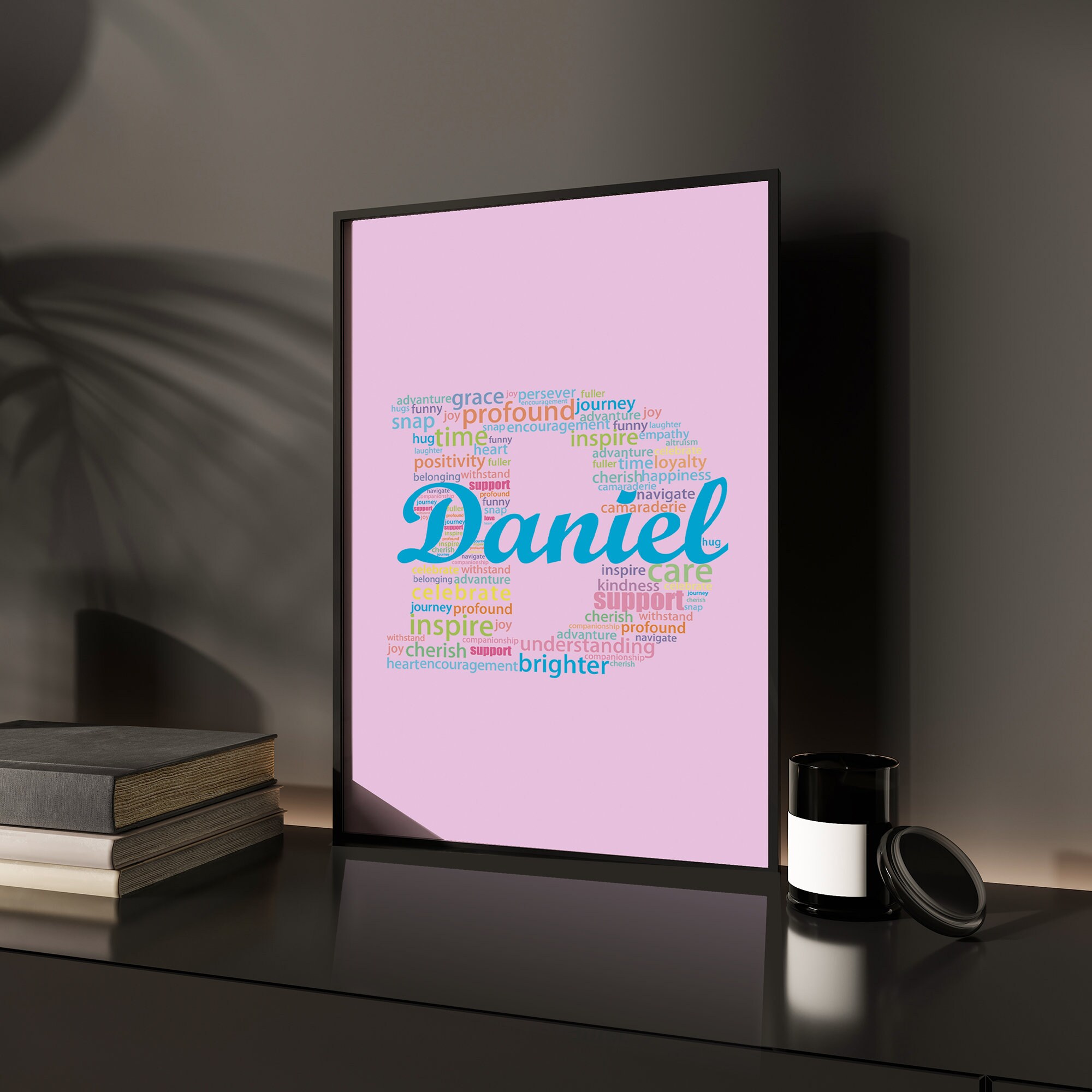 Personalized Name Gifts, Custom Word Poster, Wall Decor Memory Keepsake ...