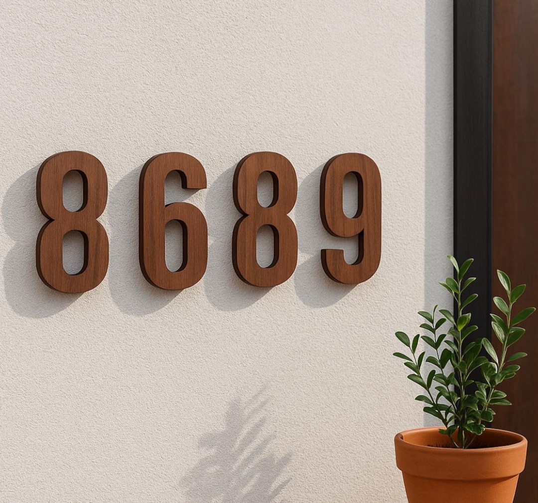 Custom Wooden House Number Signs,diy Wooden Address Sign,outdoor Plaque ...