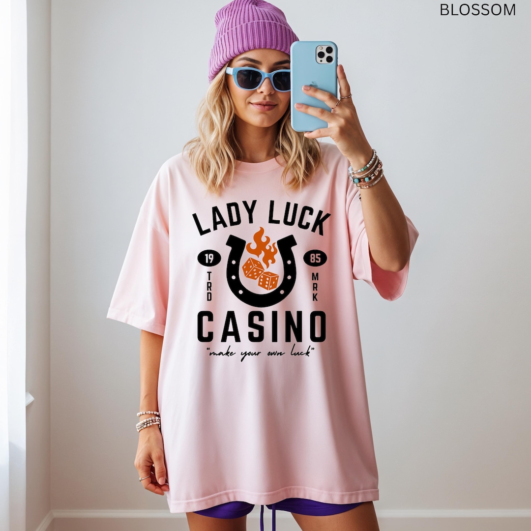 Lady Luck Tee Shirt Design Aesthetic Clothing Comfort Colors Cotton ...