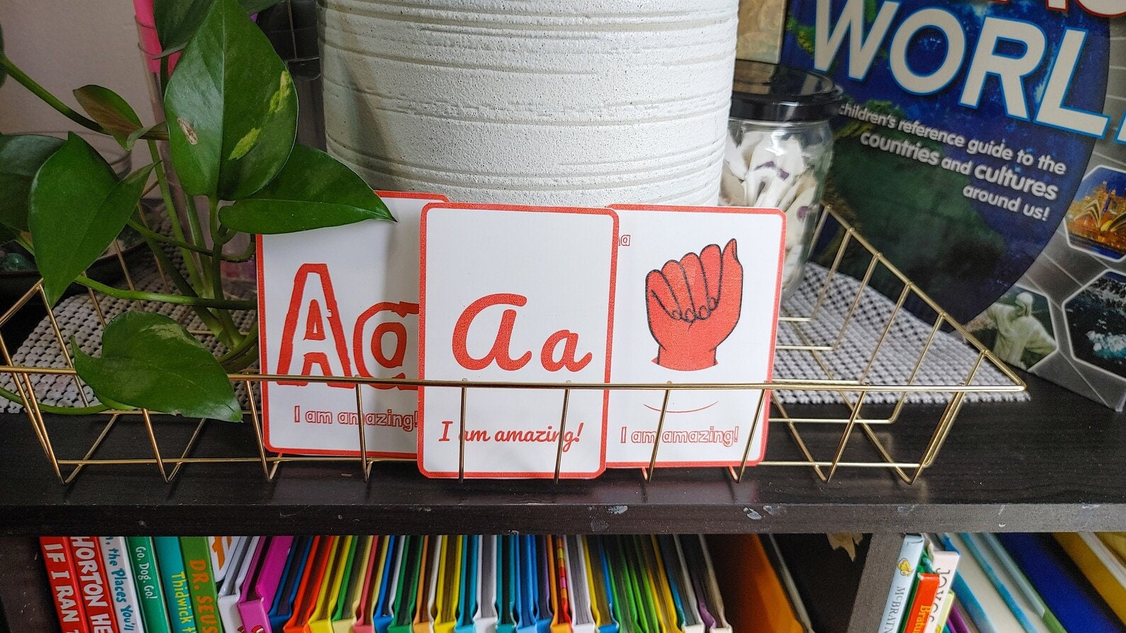 Alphabet Affirmations 26 Printable ABC Flash Cards With Cursive Letters ...