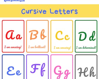 Alphabet Affirmations 26 Printable ABC Flash Cards With American Sign ...