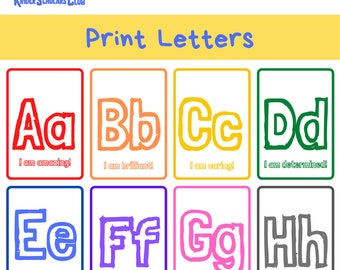 Alphabet Affirmations 26 Printable ABC Flash Cards With American Sign ...