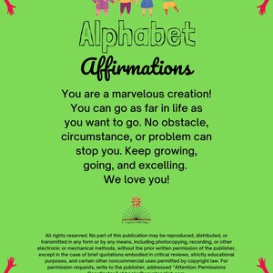 Alphabet Affirmations 26 Printable ABC Flash Cards With American Sign ...