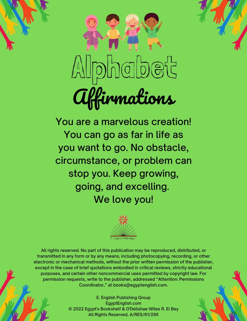 Alphabet Affirmations 26 Printable ABC Flash Cards With American Sign ...