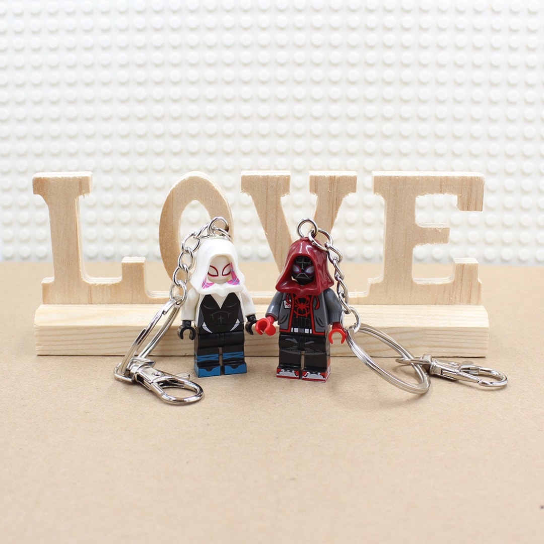 Custom Keychain "i Love You, Gwen!!" Miles Morales and Spider Gwen ...