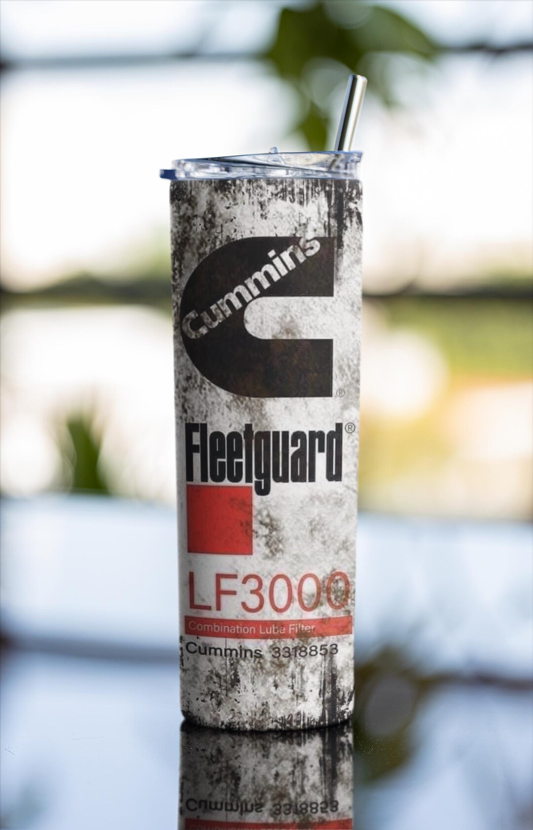 Cummins Filter Tumbler, Grunge Diesel Engine Tumbler, 20 Oz Mechanic ...