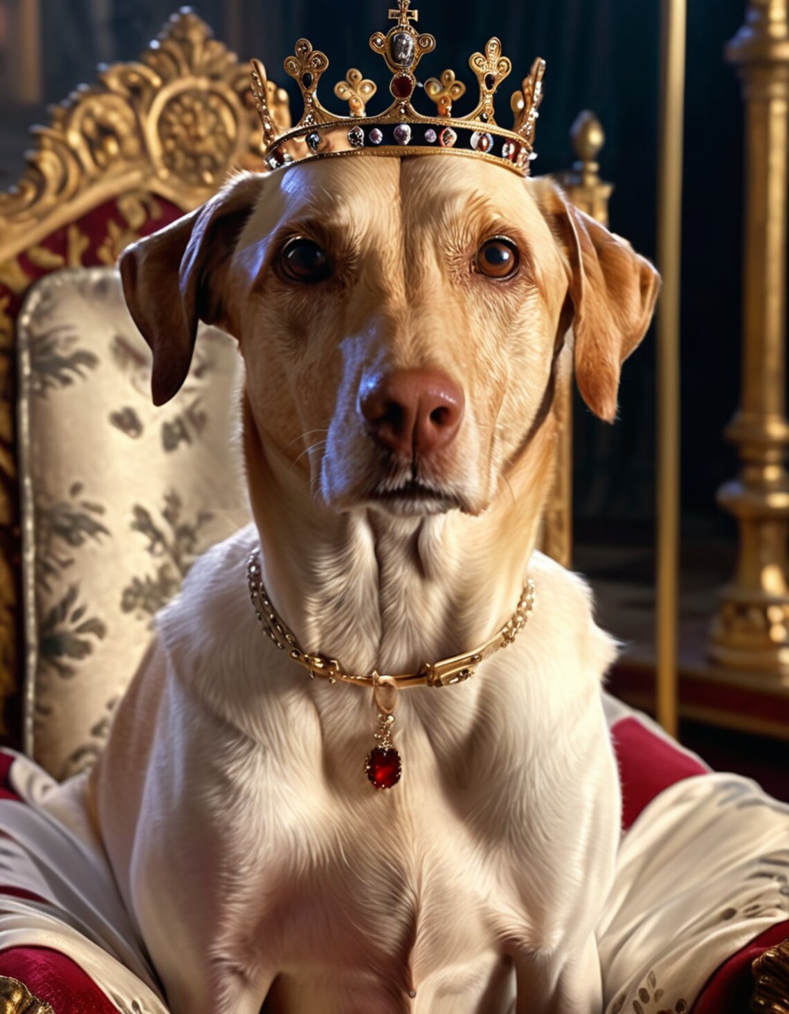 10 Custom Queen Pet Portraits Posters, Framed Prints, and Puzzles of ...