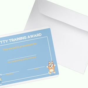 Bluey Potty Training Certificate - Etsy
