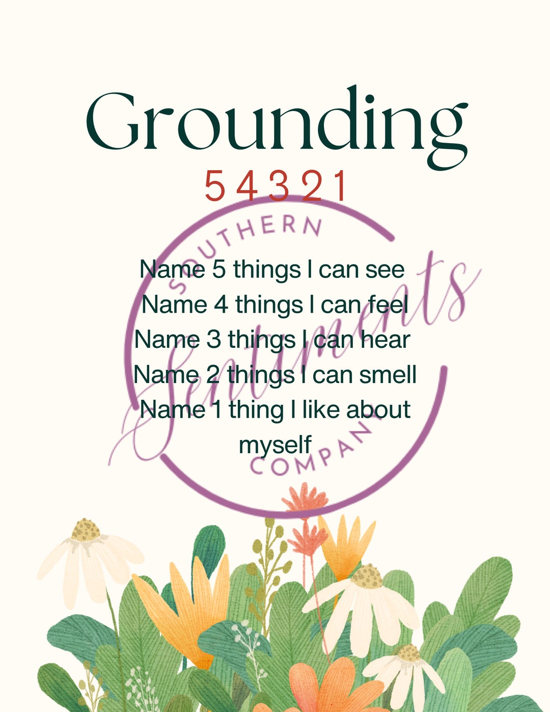 Adolescent Grounding Prompt - Etsy