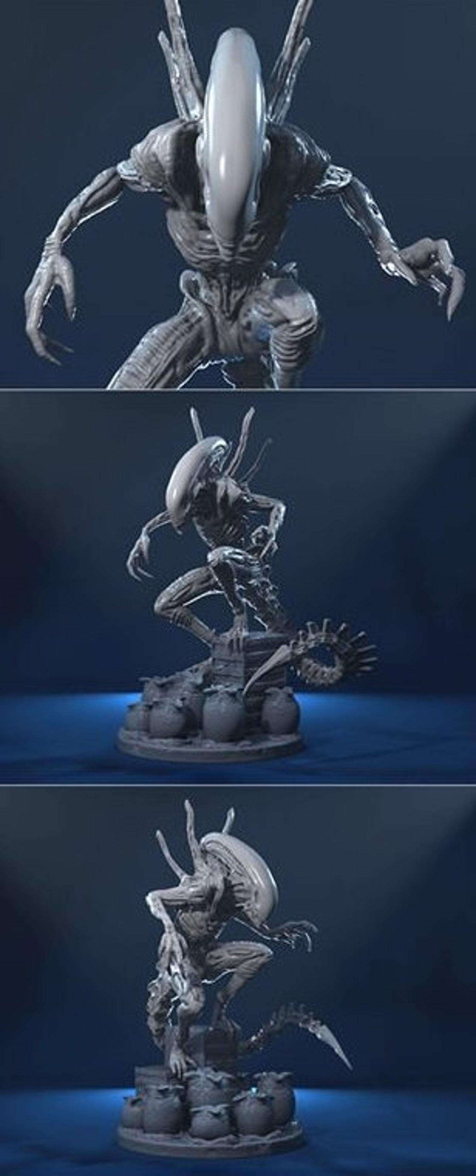Alien Xenomorph, High Quality Stl Files, 3d Printer Stl Files, 3d Stl Models, Stl Files, Digital ...