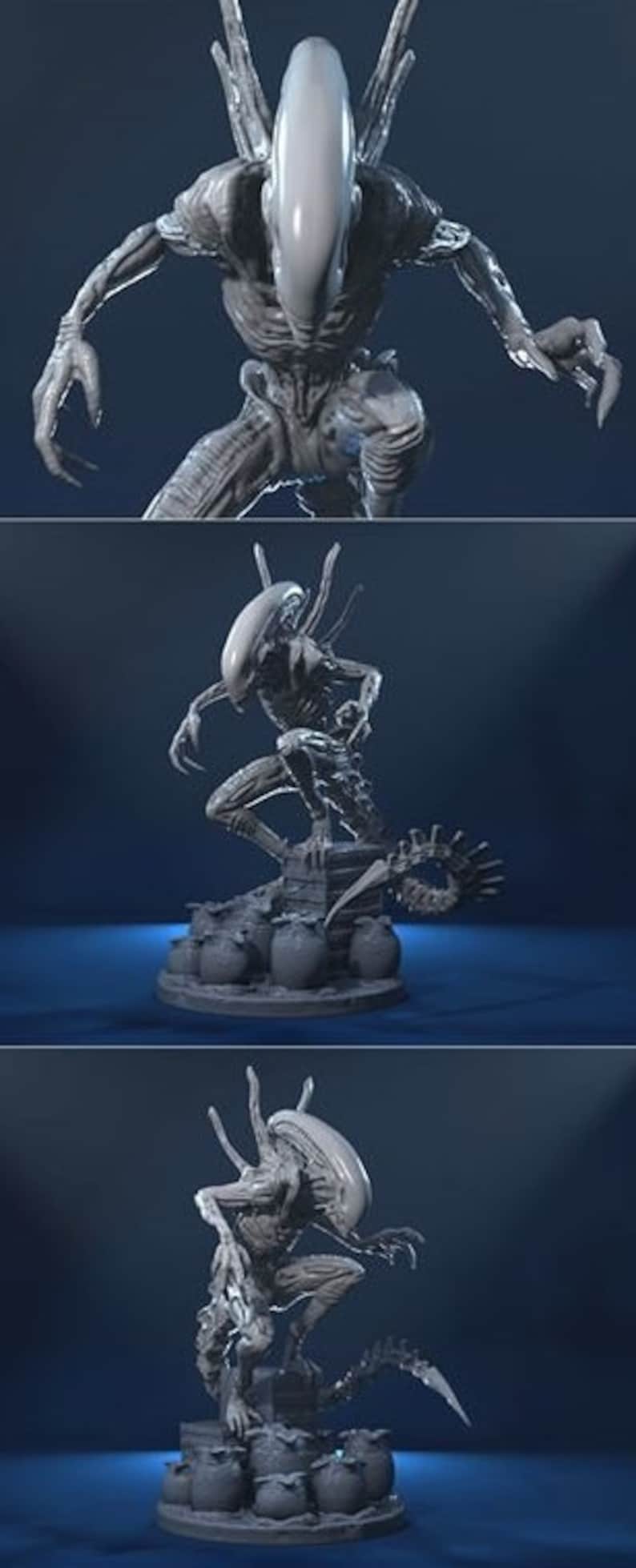 Alien Xenomorph, High Quality Stl Files, 3d Printer Stl Files, 3d Stl ...