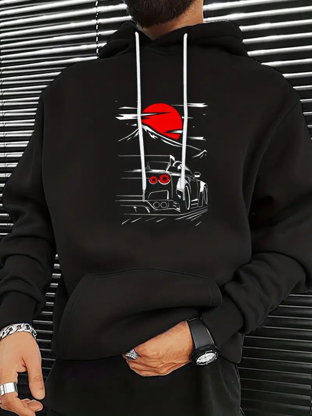 JDM R35 GTR Hoodie Mens Casual Black - Etsy