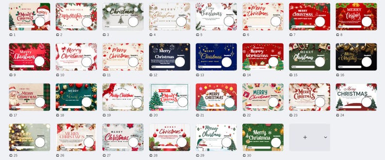 30 Christmas Scratch Card Template | Canva Editable Holiday Scratch off ...