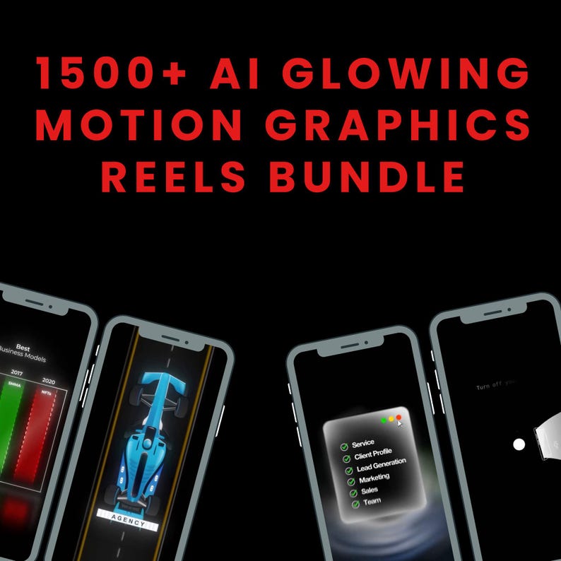 1500+ AI Glowing Motion Graphics Reels Bundle | Tiktok, Instagram Reels ...