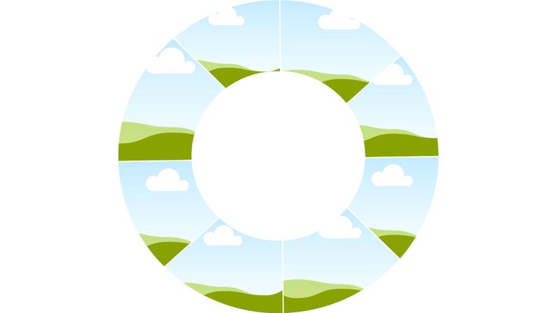 Circular Photo Collage Frame | Drag & Drop Canva Editable Template ...