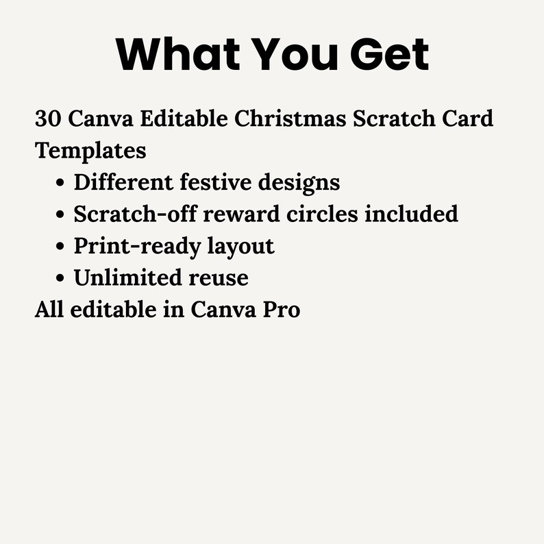 30 Christmas Scratch Card Template | Canva Editable Holiday Scratch off ...