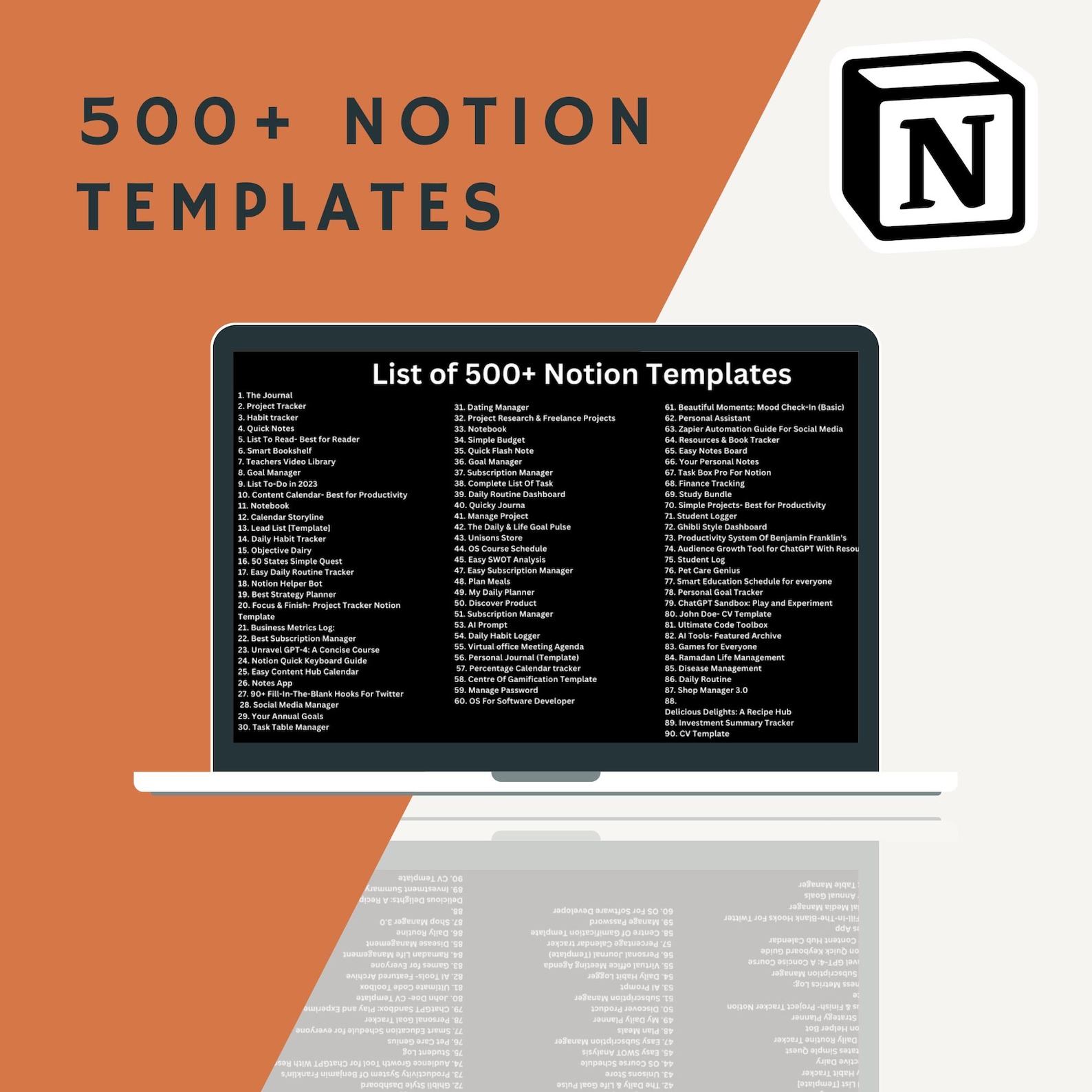 500+ Notion Templates Bundle | PLR, MRR | Editable Digital Planners ...