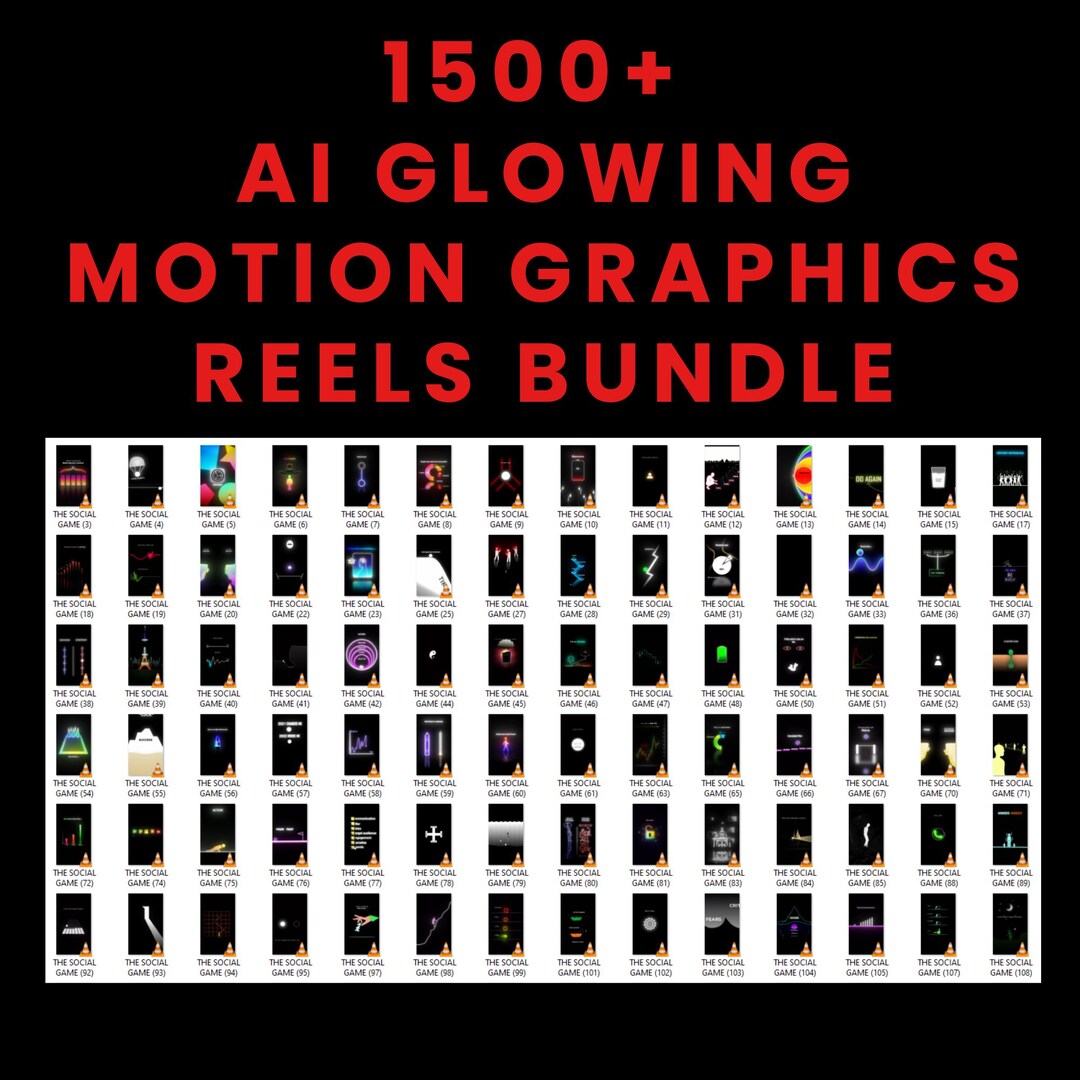 1500+ AI Glowing Motion Graphics Reels Bundle | Tiktok, Instagram Reels ...