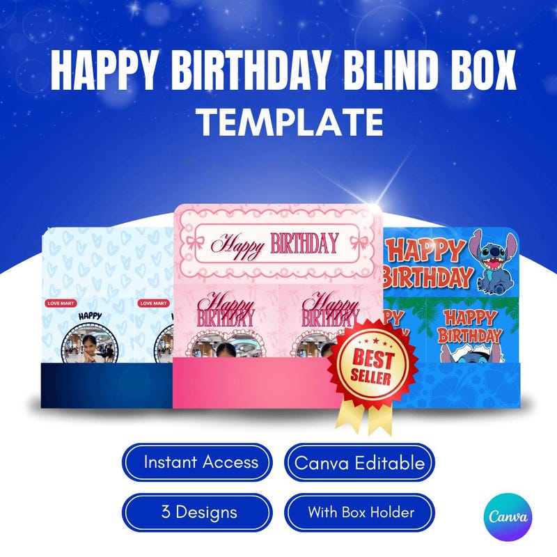 Printable Diy Blind Box Template - Etsy