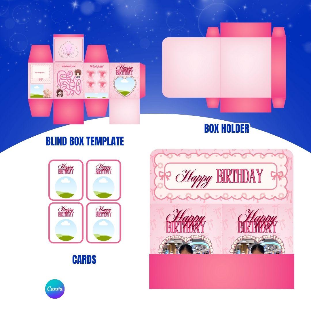 Editable Birthday Surprise, Printable Gift Box Template, DIY Canva ...