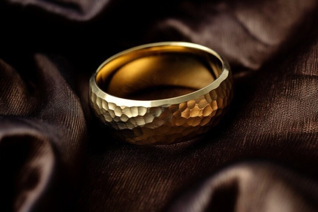 Hand Hammered Wedding Band With Cut Edges, in 2, 3, 4 or 5MM, Handmade ...
