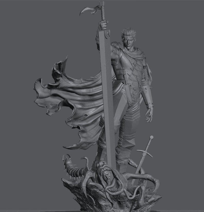 Guts 3D Model Berserk - Etsy