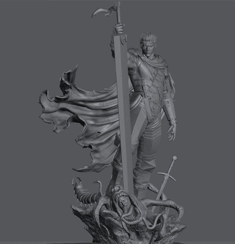 Guts 3D Model Berserk - Etsy