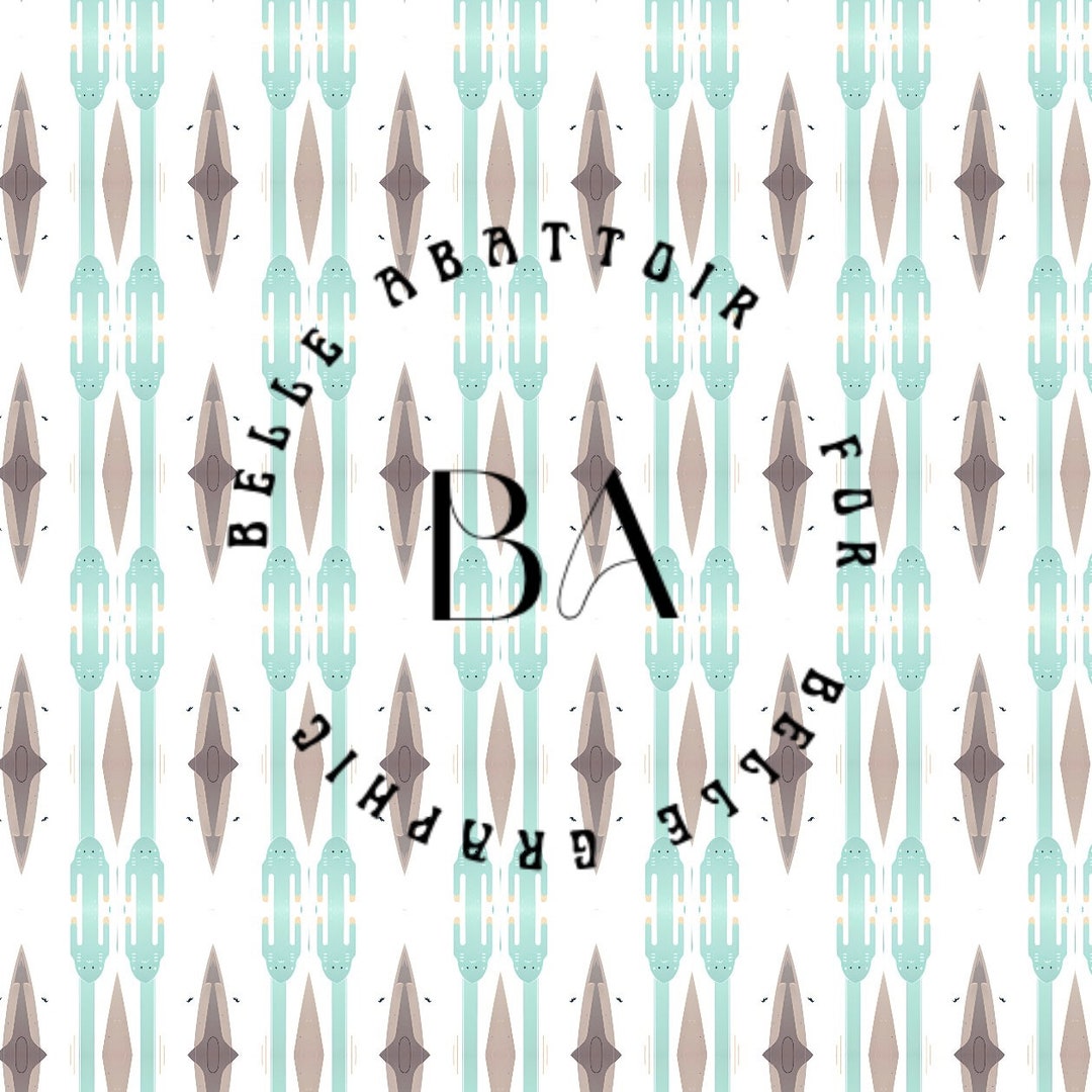 Retro mint Mocha Starburst Seamless Pattern Tile. 1950s - Etsy