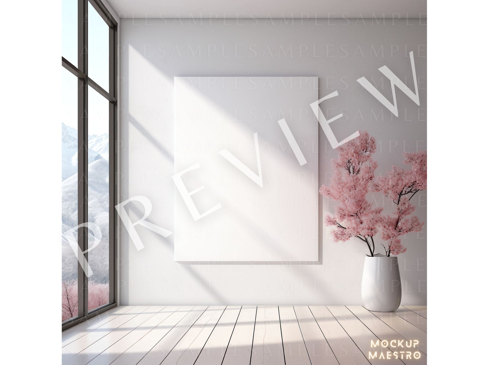 Elegant Poster Mockup FREE Artwork Aesthetic Wall Frame Minimalist ...