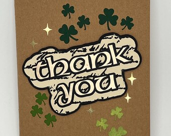 Irish Gaelic Thank You Card With Colored Envelope, Thank You for the ...