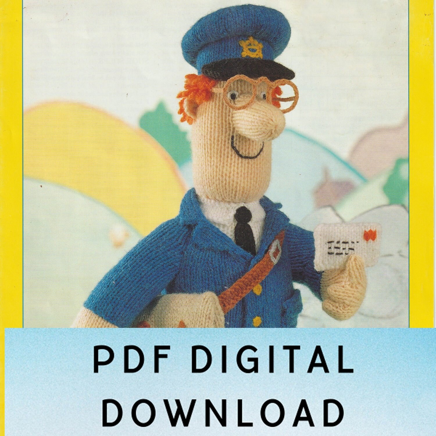 Postman Pat VINTAGE Knitting Pattern Craft Crochet Sewing Knit Project ...