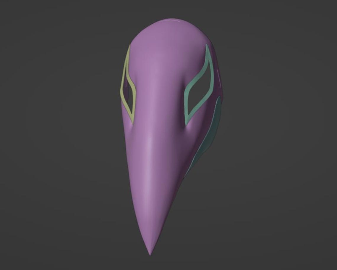 Kendo Rappa Mask Fanart Face Shell 3D Model STL - Etsy