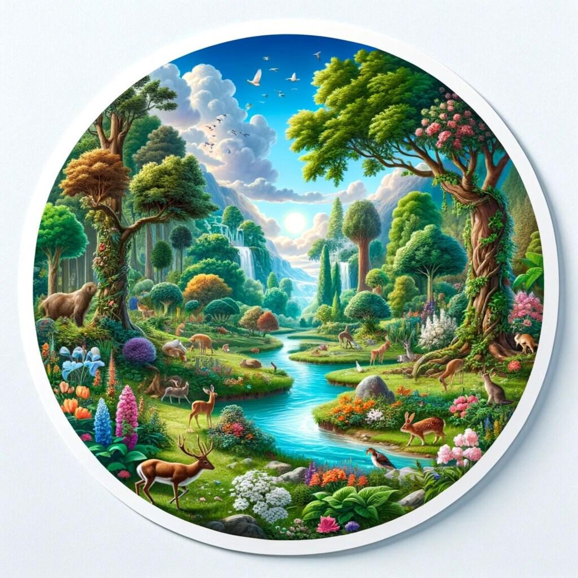 Garden of Eden Magnet 3"x3" - Etsy