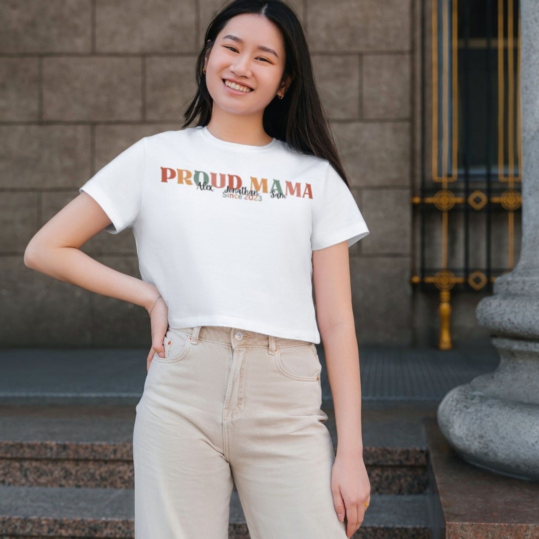 Custom Proud Mama Shirt With Date and Children Name, Gift for Mom, Mama ...