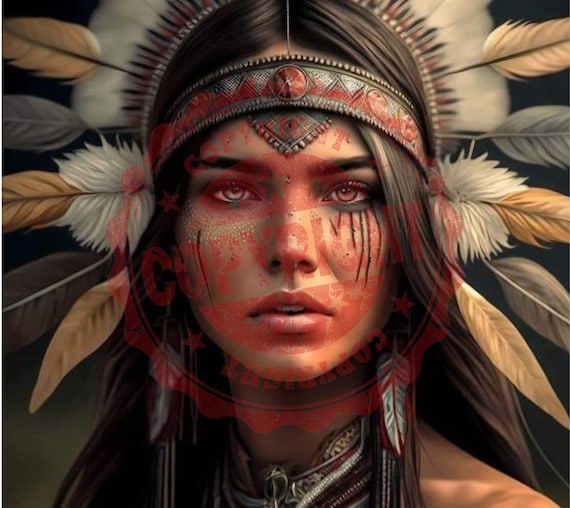 Native American Indian Women Face Painting