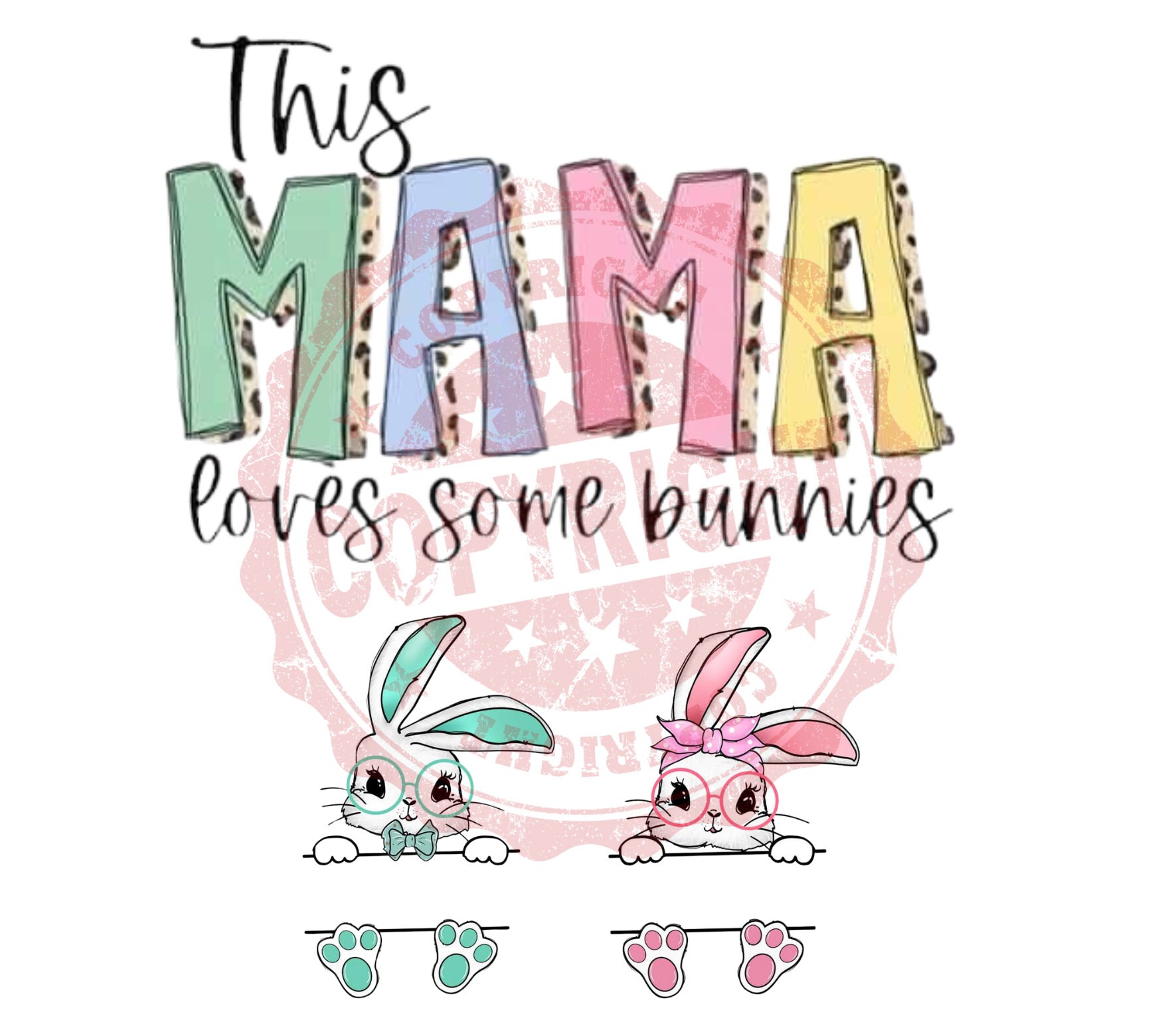 Mama Easter Bunnies Png Etsy