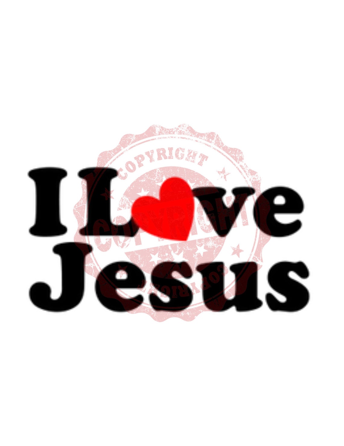 I Love Jesus Christian PNG - Etsy