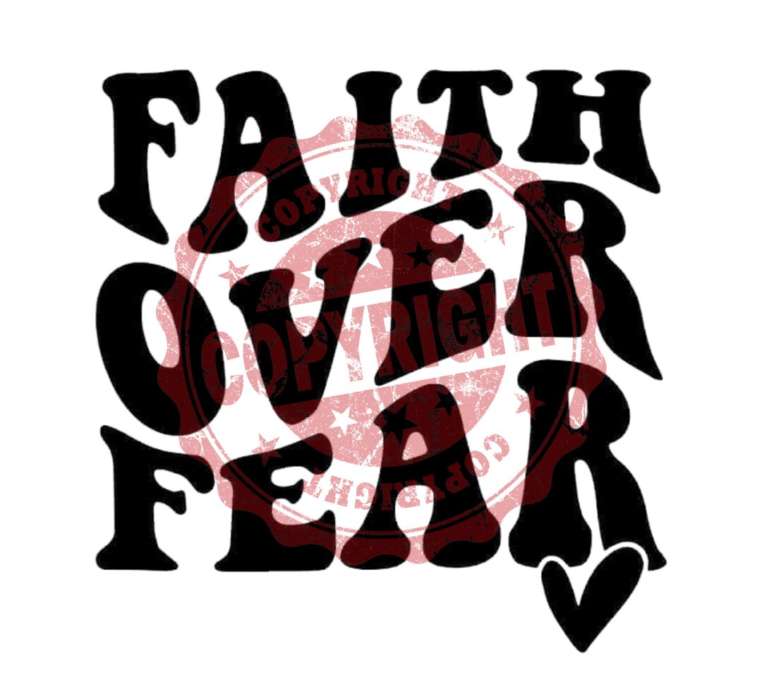 Faith Over Fear Christian PNG - Etsy