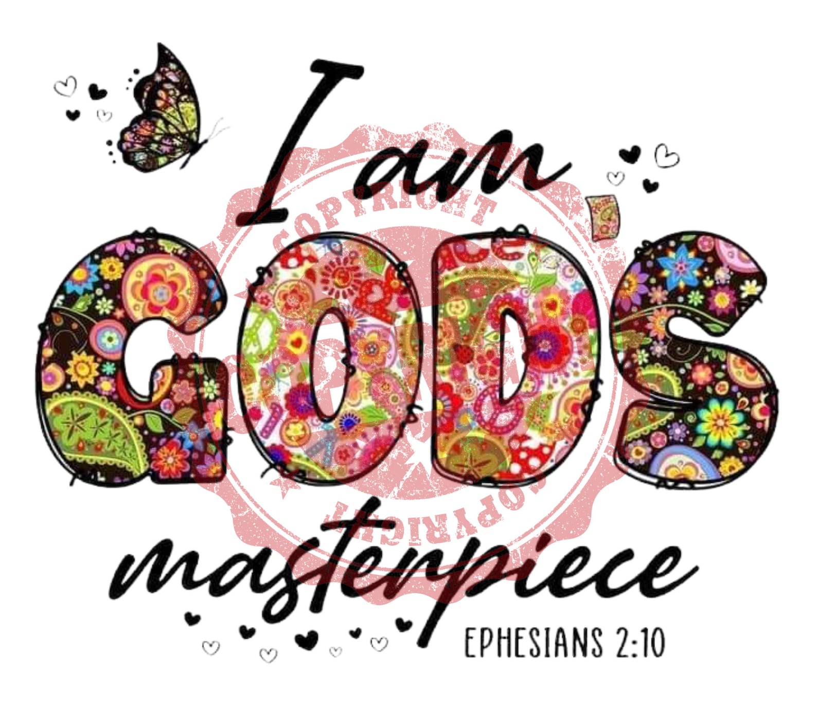 I Am Gods Masterpiece Ephesians PNG - Etsy