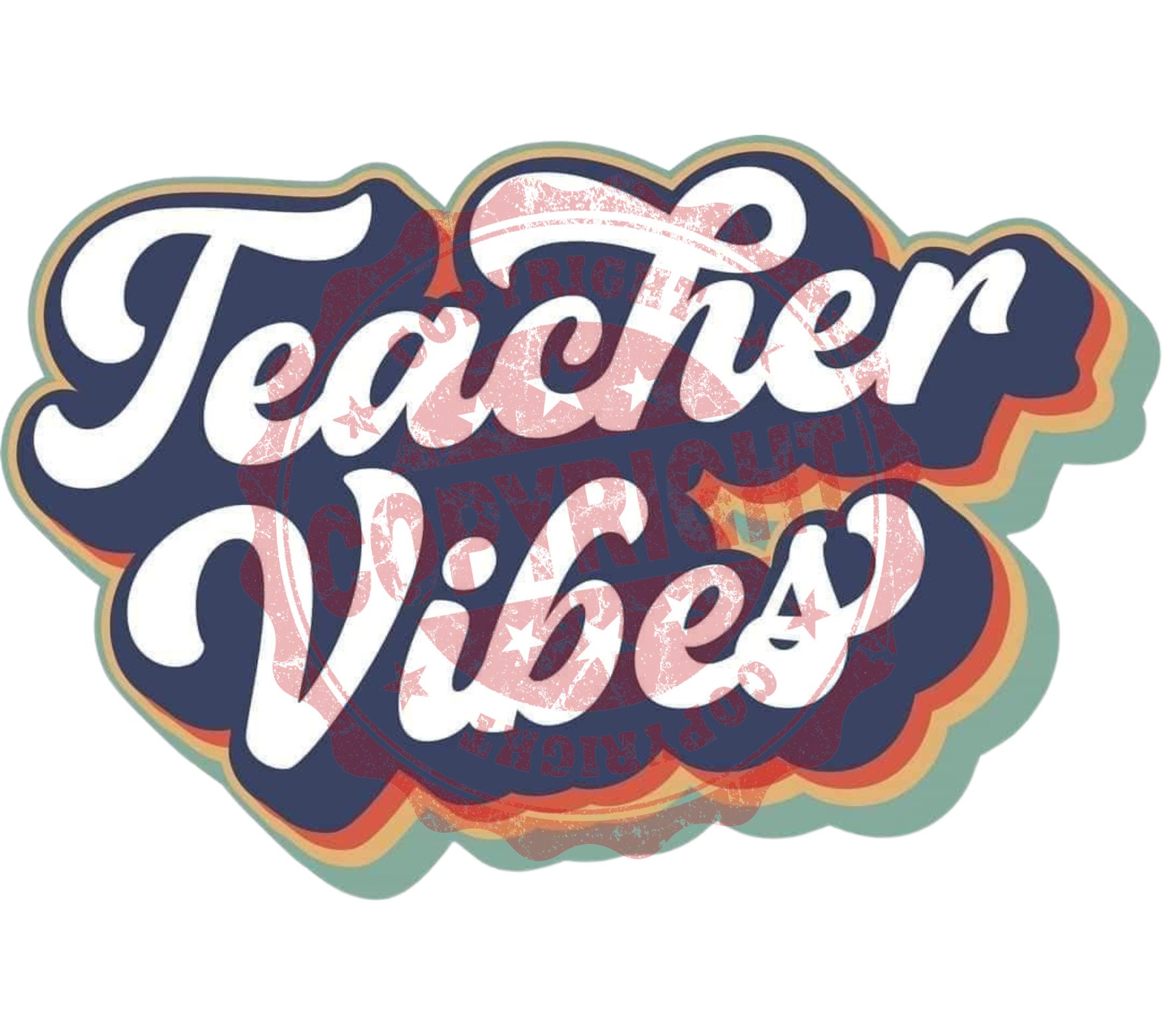 Retro Teacher Vibes School Student PNG - Etsy
